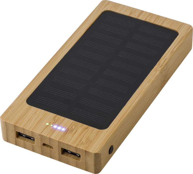 Bamboo solar power bank Joan - Aldigron